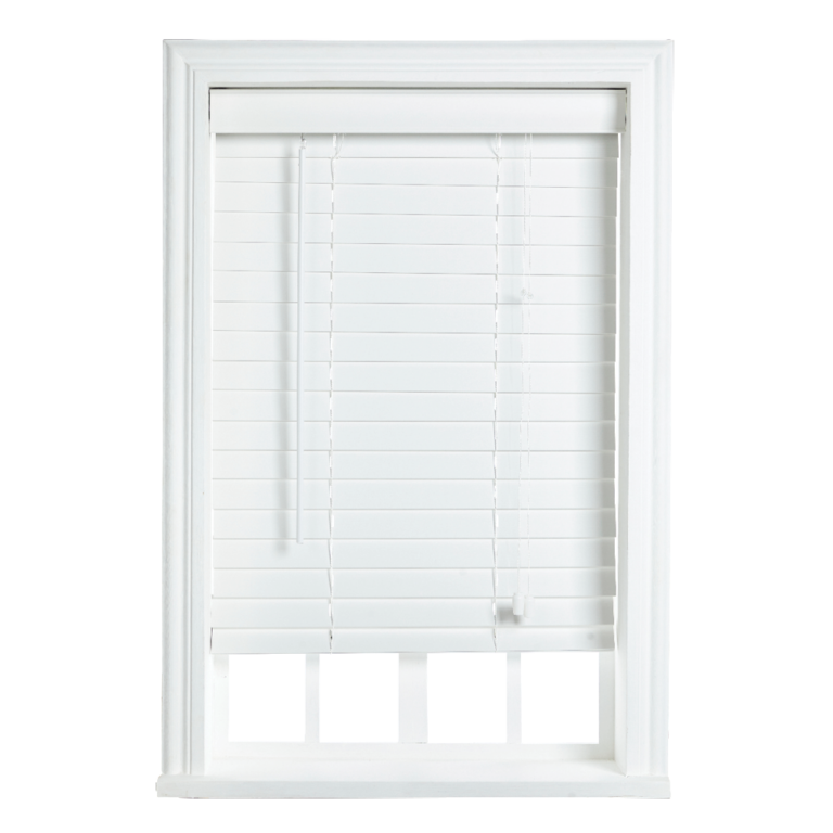 50mm Fauxwood Venetian Blind Smooth White • Decorland : Decorland